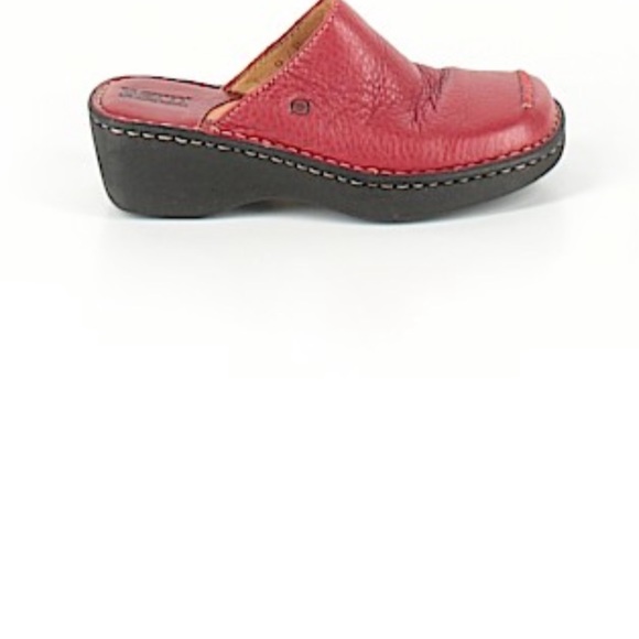 Born | Shoes | Born Red Leather Clogsmules | Poshmark